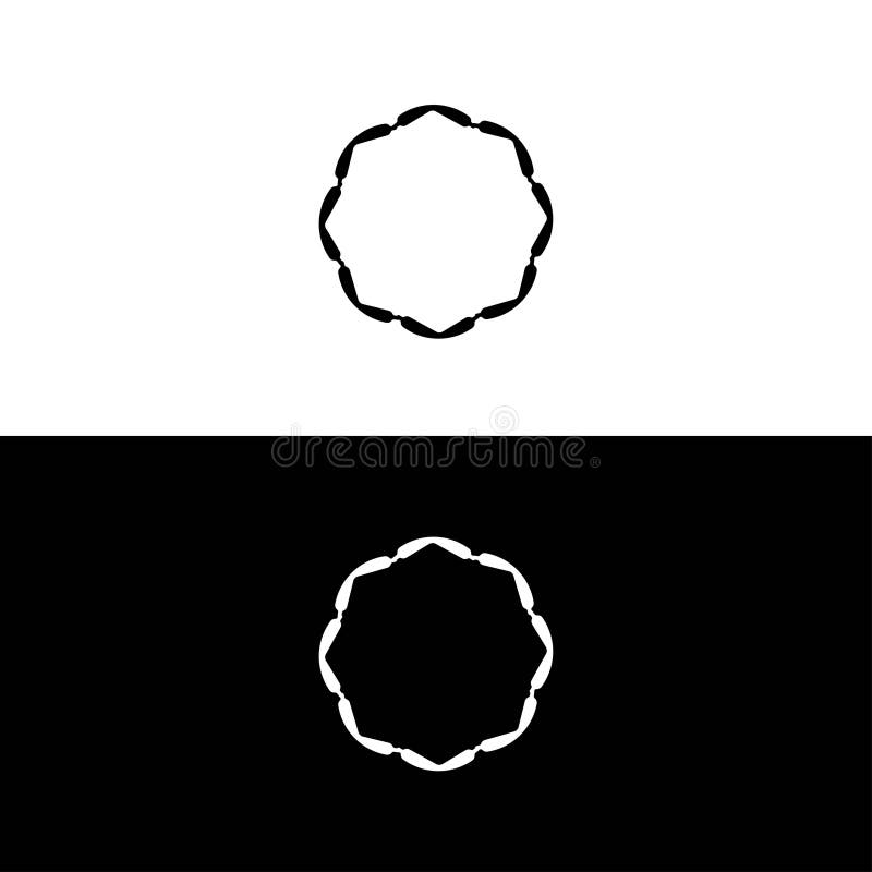 Circle Vector Logo Illustration Design .Black and White Circle Logo ...