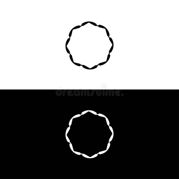 Circle Vector Logo Illustration Design .Black and White Circle Logo ...