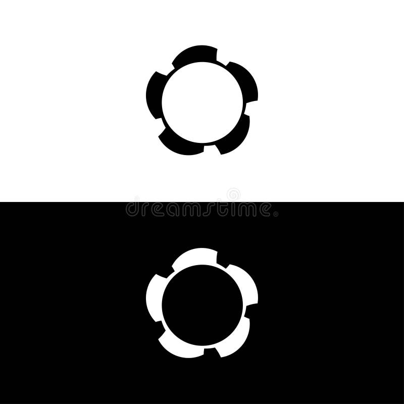 Circle Vector Logo Illustration Design .Black and White Circle Logo ...