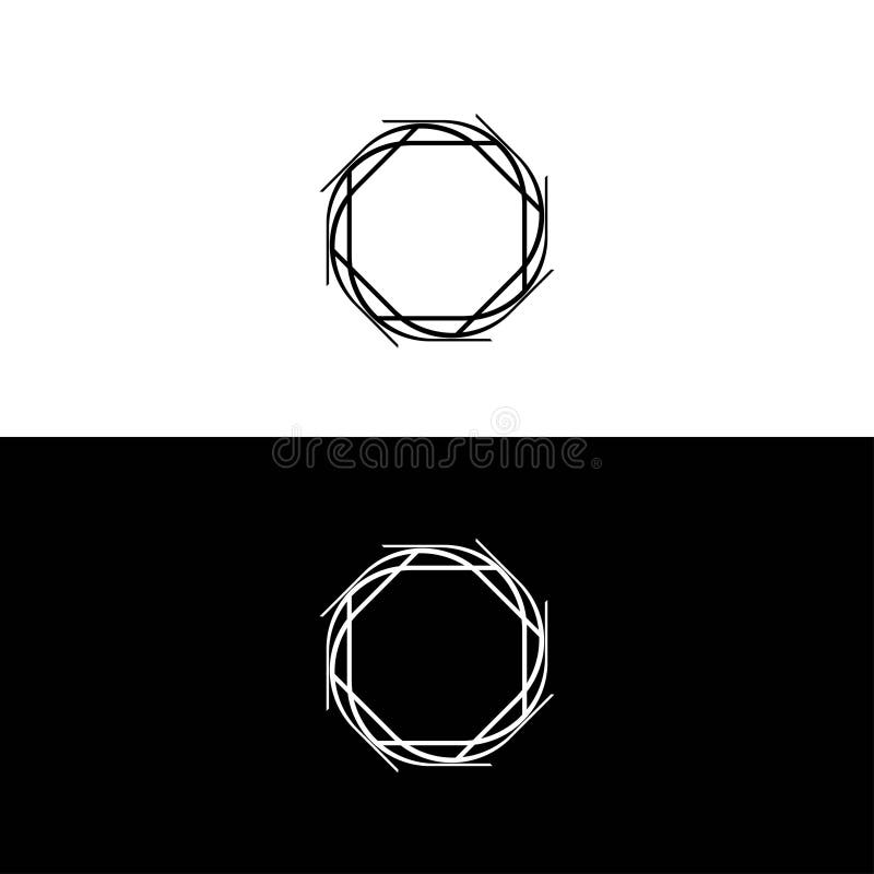 Circle Vector Logo Illustration Design .Black and White Circle Logo ...