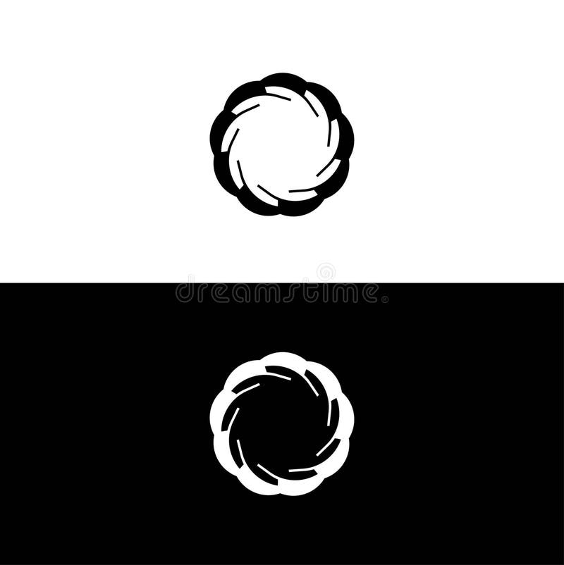 Circle Vector Logo Illustration Design .Black and White Circle Logo ...
