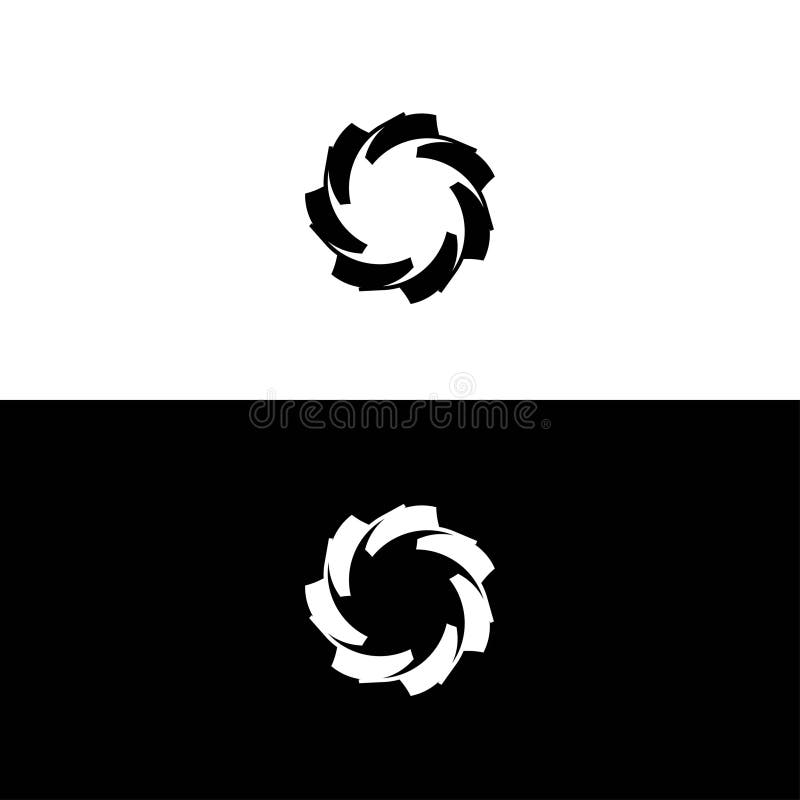 Circle Vector Logo Illustration Design .Black and White Circle Logo ...