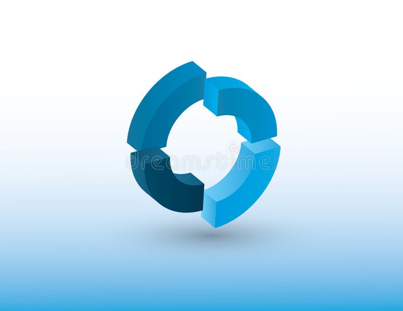 Circle Vector Logo Illustration Using Green Color Meaning Rotation or ...