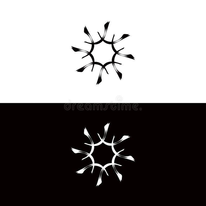 Circle Vector Logo Silhouette Design . Circle Icon Stock Vector ...