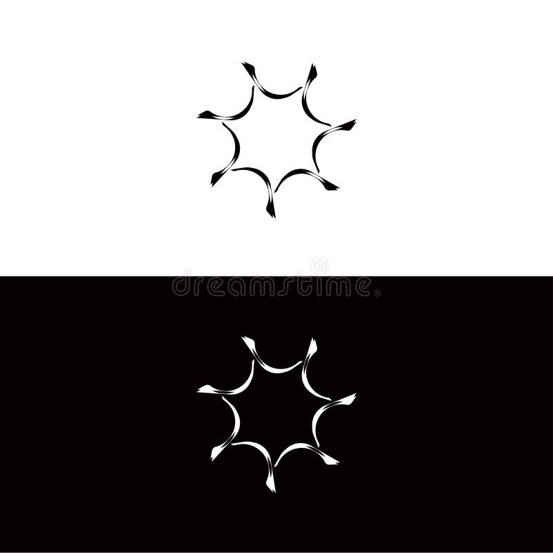 Circle Vector Logo Silhouette Design . Circle Icon Stock Vector ...