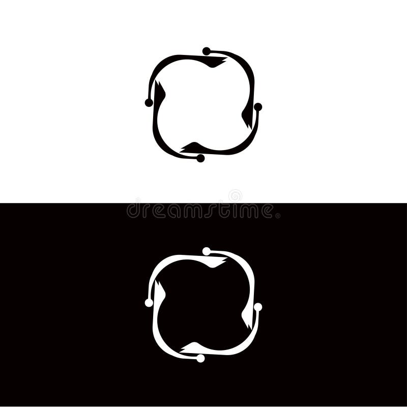 Circle Vector Logo Silhouette Design . Circle Icon Stock Vector ...