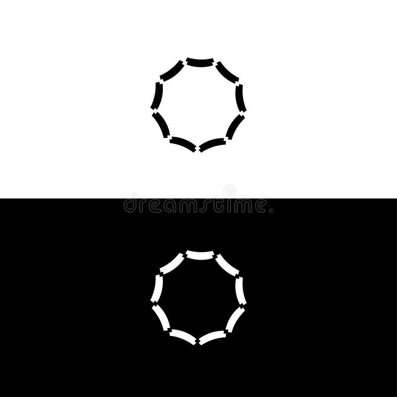 Circle Vector Logo Silhouette Design . Circle Vector Logo Stock Vector ...