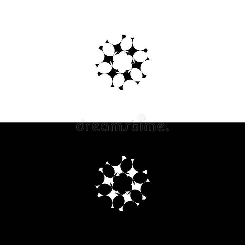 Circle Vector Logo Template Design. Black and White Circle Vector Logo ...
