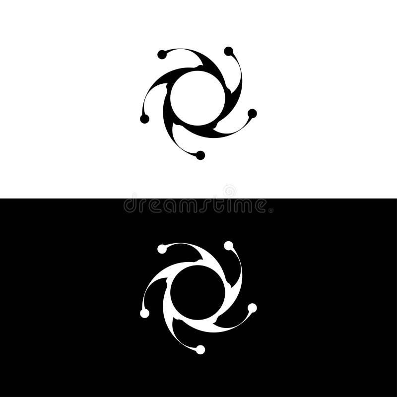 Circle Vector Logo Silhouette Design . Circle Icon Stock Vector ...
