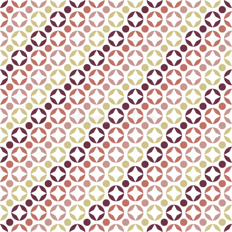 Circle Vector Seamless Pattern. Stock Vector - Illustration of ...