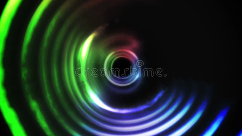 Circle Vortex Design on Black Stock Footage - Video of vortex, moving ...