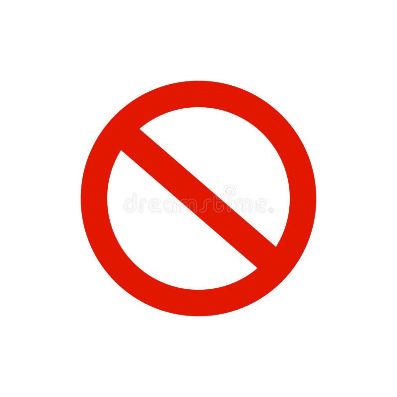 Circle Warning Sign, Symbol. White Background. Vector Illustration ...