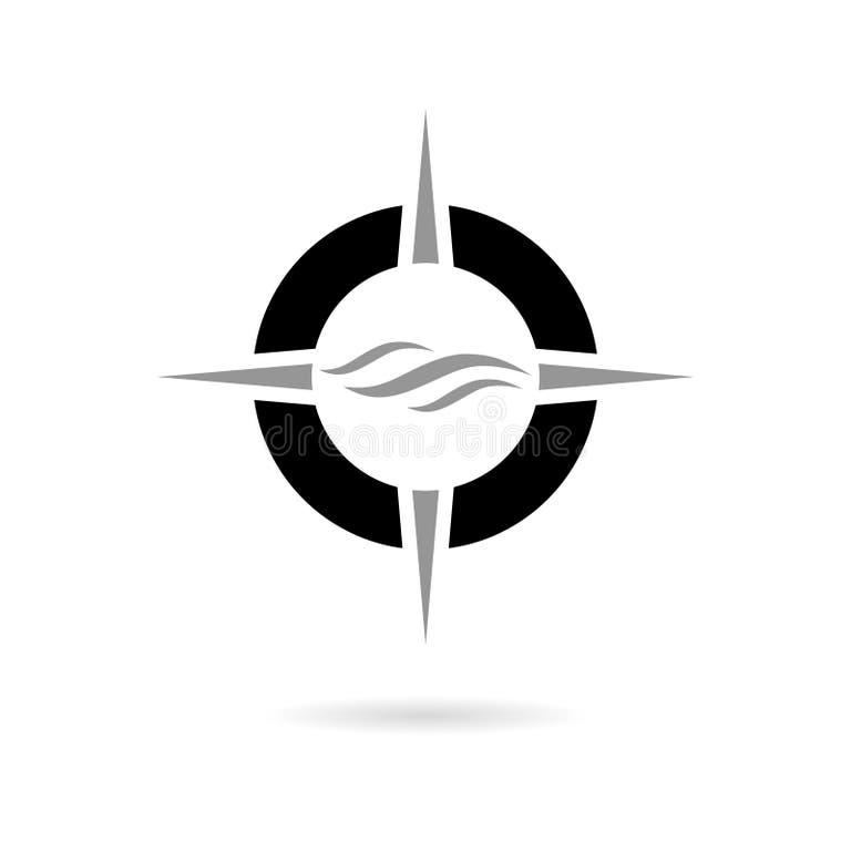 Circle Wave Compass Logo, Icon, Element, and Template for Company Stock ...