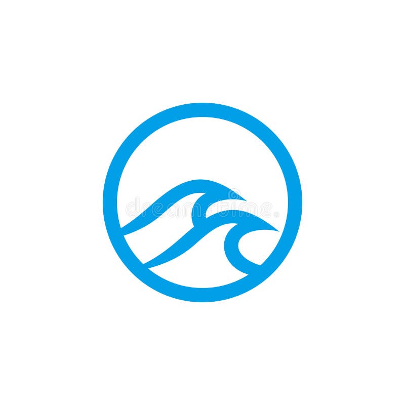 Circle Wave Icon Logo Design Template Stock Vector - Illustration of ...