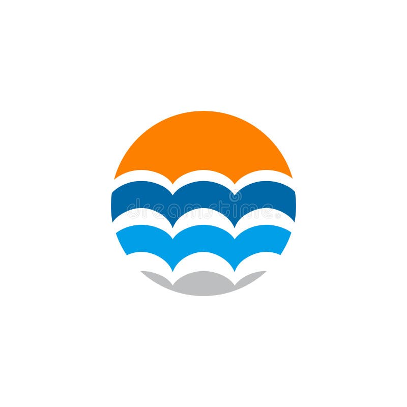 Circle Wave Icon Logo Design Template Stock Vector - Illustration of ...