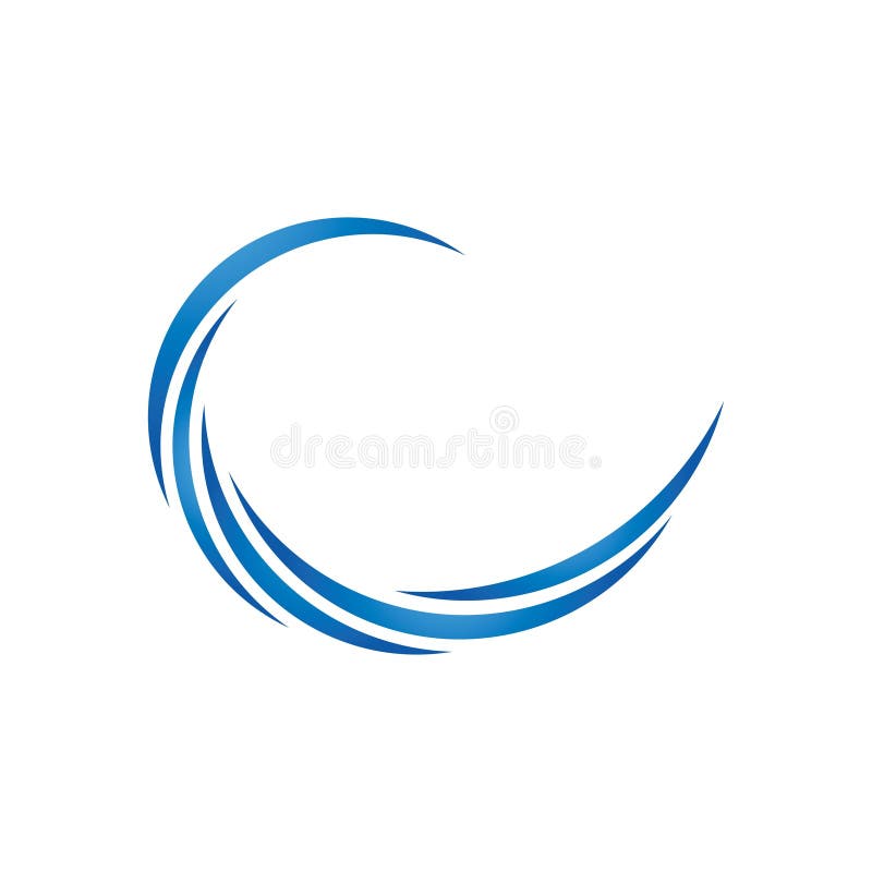 Circle Wave Logo Icon. Waves Symbol Logo Icon Design, Blue Waves Logo ...