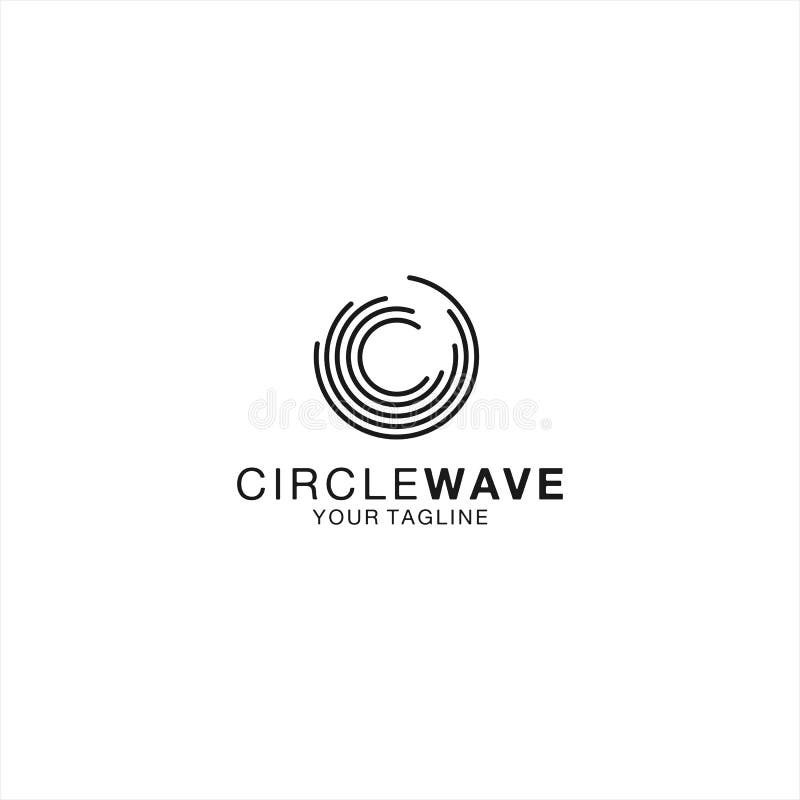 Circle Wave logo Template stock vector. Illustration of element - 232550052