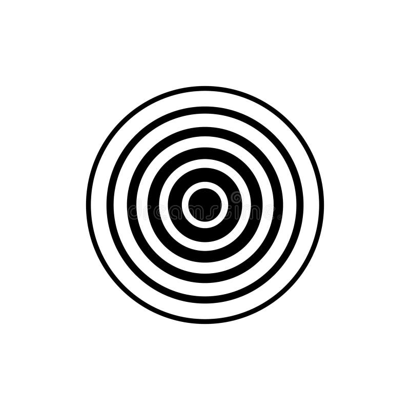 Black Sonar Wave Collection. Signal Detection Indicator, Pulse Monitor ...