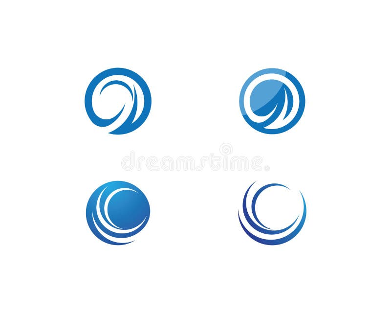 Circle Wave Symbol and Icon Logo Template Stock Vector - Illustration ...