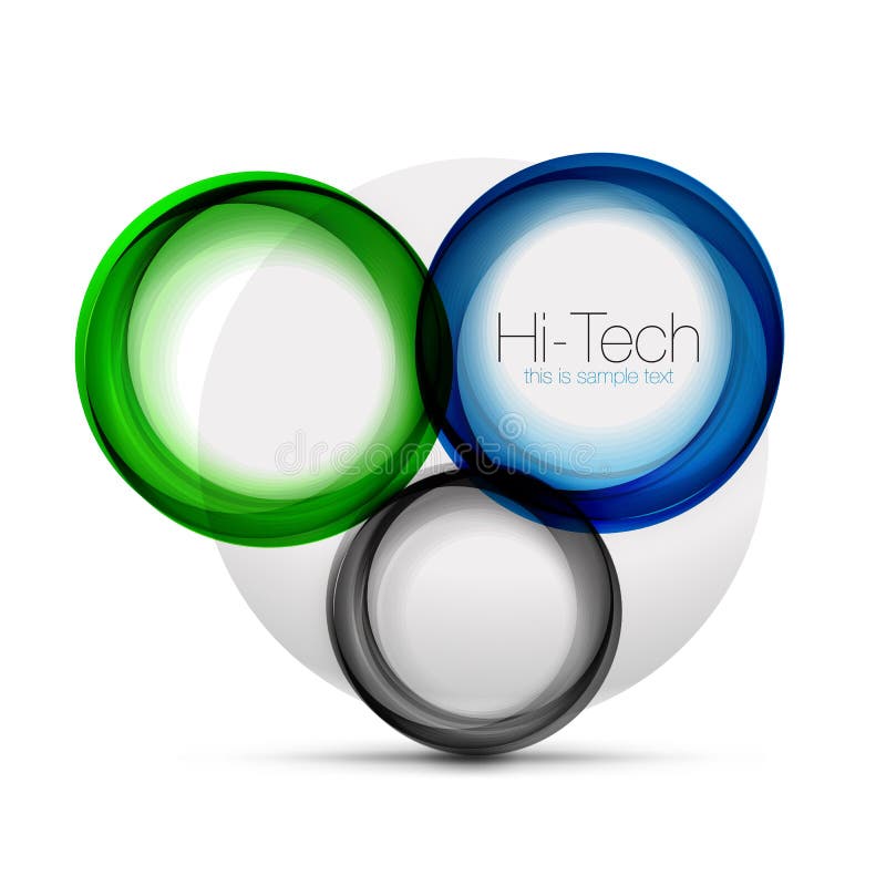 Circle Web Layout - Digital Techno Spheres - Web Banner, Button or Icon ...