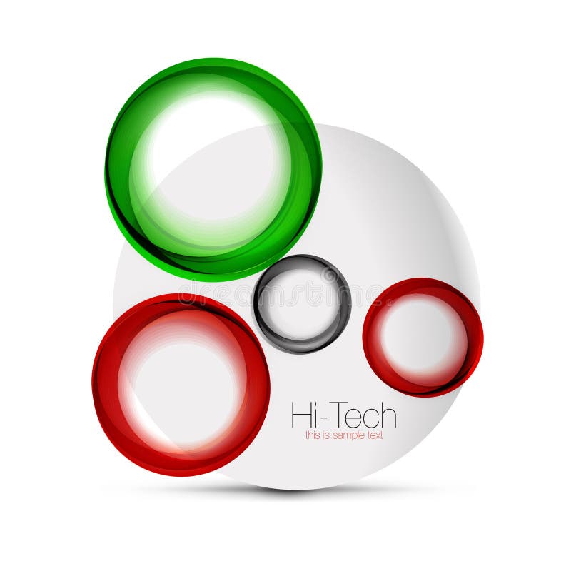 Circle Web Layout - Digital Techno Spheres - Web Banner, Button or Icon ...