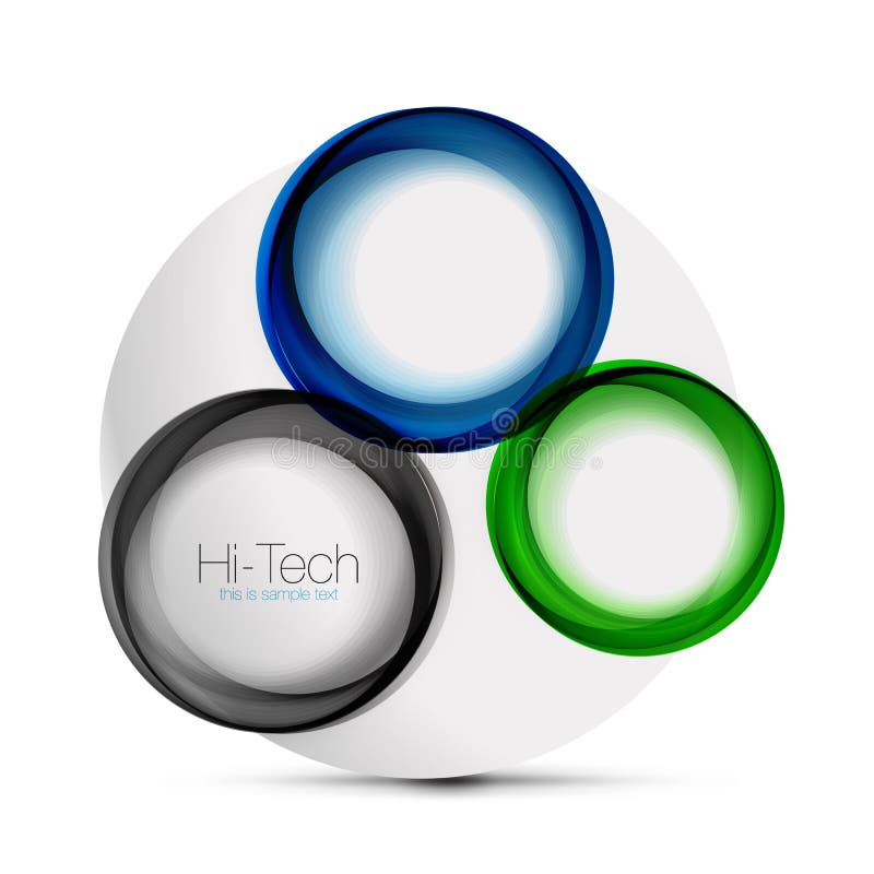 Circle Web Layout - Digital Techno Spheres - Web Banner, Button or Icon ...