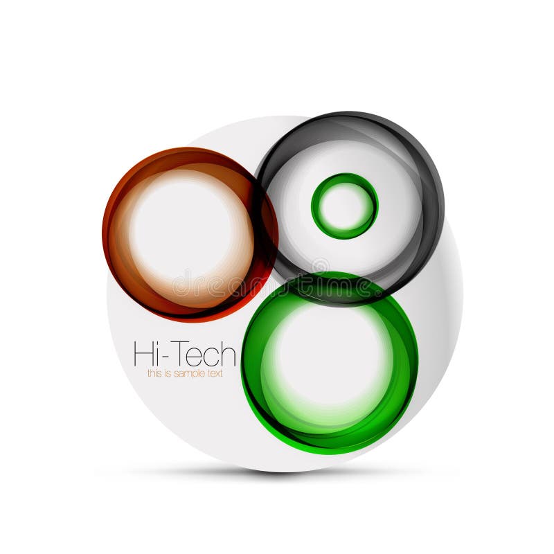 Circle Web Layout - Digital Techno Spheres - Web Banner, Button or Icon ...