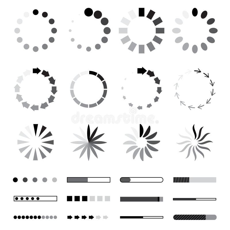 Circle Web Preloaders and Progress Bar Stock Vector - Illustration of ...