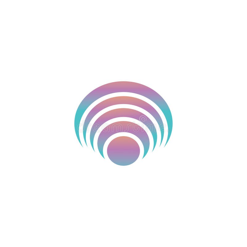 Circle Wifi Internet Logo Design Company Vector Illustration Stock ...