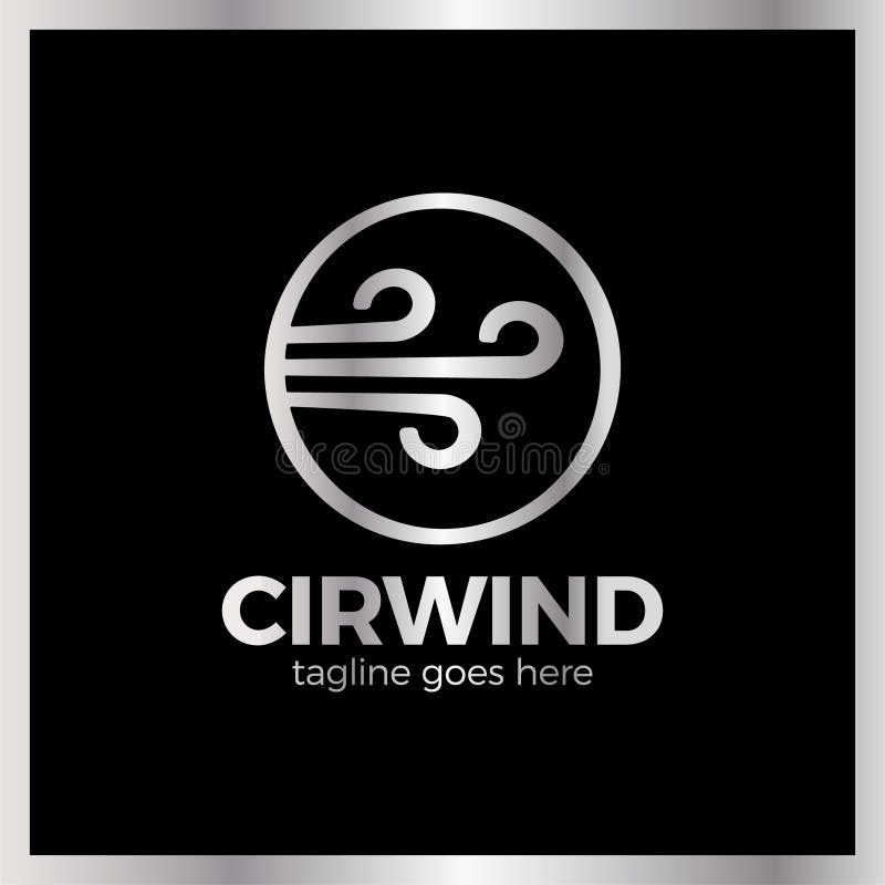 Circle Wind Wave Logotype Vector Stock Illustration - Illustration of ...