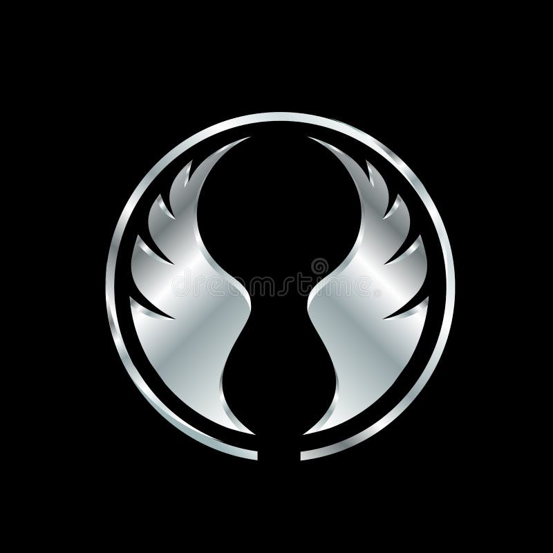 On the Circle Wings Logo Design Vector Icon Symbol Illustrations Stock ...
