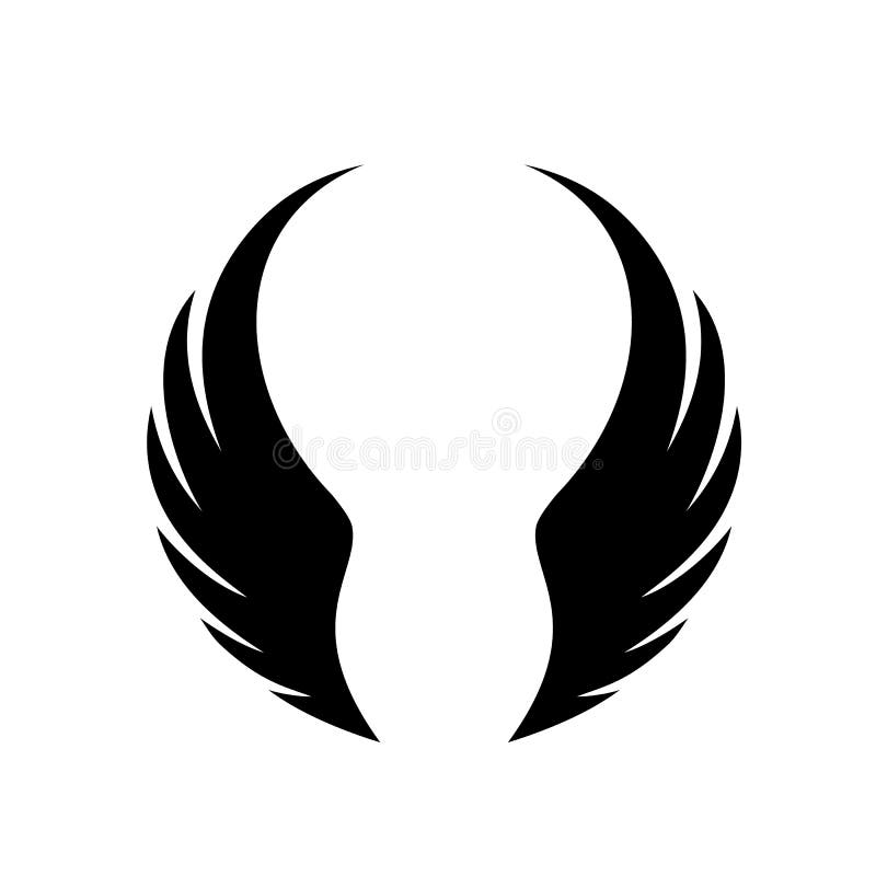 On the Circle Wings Logo Design Vector Icon Symbol Illustrations Stock ...