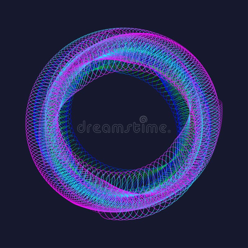 Circle of wire stock vector. Illustration of blue, geometric - 121616542