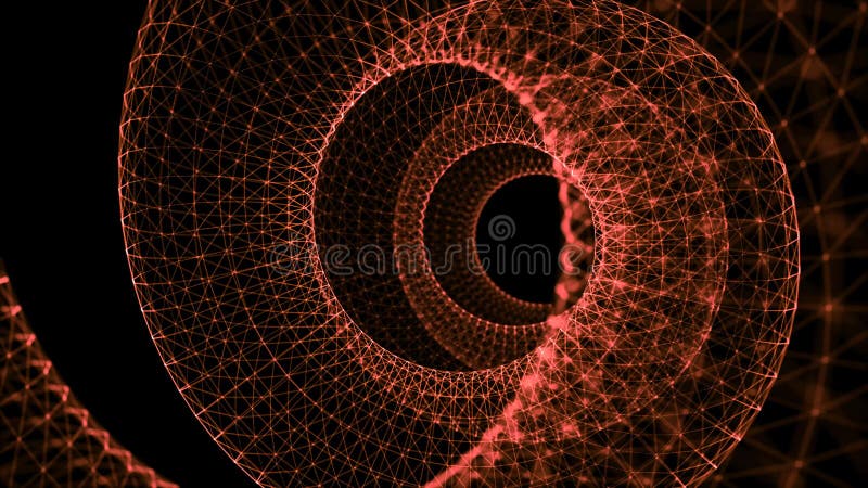 Circle of Wireframe Lines Background Stock Video - Video of intro ...