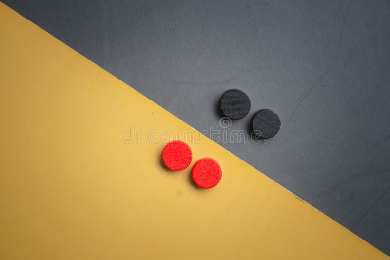 Circle Wood Blocks Two Colors Opposite Each Other and Two Background ...