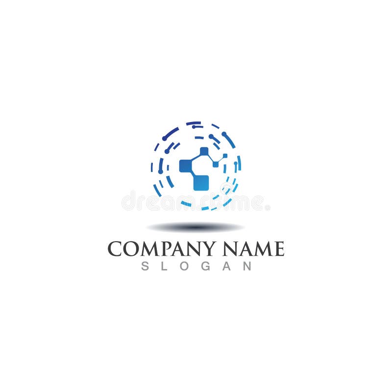 Circle World Digital Tech Logo Concept Design. Symbol Graphic Template ...