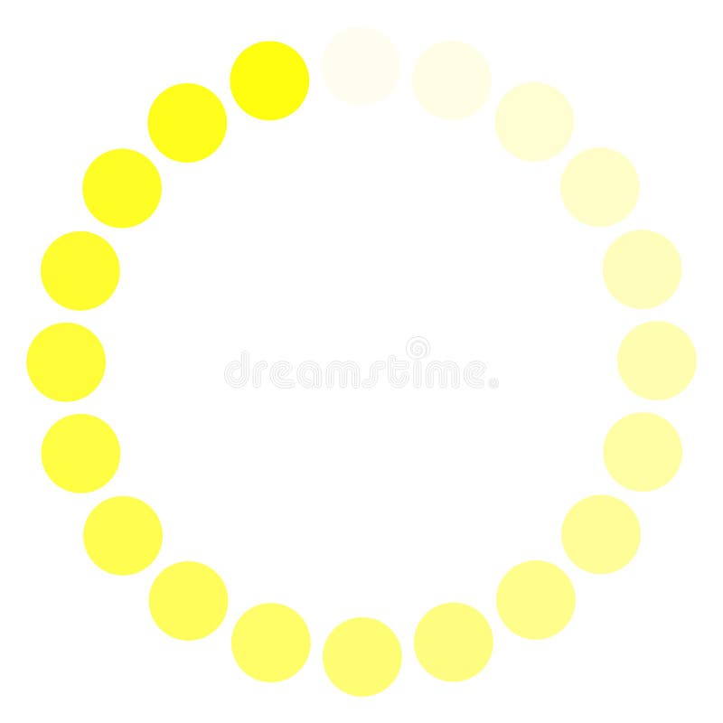 Circle of Yellow Dots stock vector. Illustration of colour - 238917650