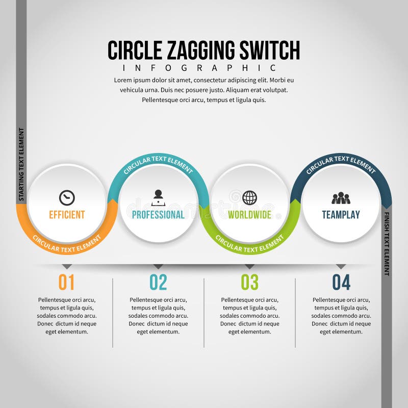 Circle Switch Infographic stock vector. Illustration of vector - 58391740
