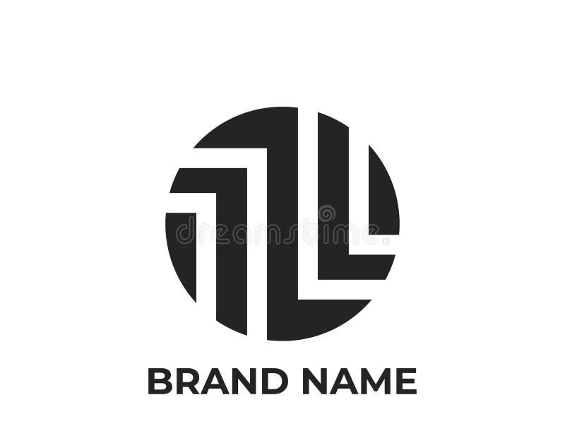 Circle with Zig Zag Line Logo. Geometric Symbol and Brand Name Stock ...