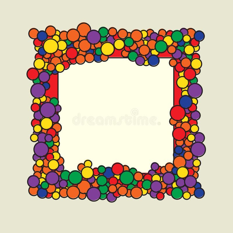Circled Frame. Decorative Color Circle Border. Vector Illustration ...