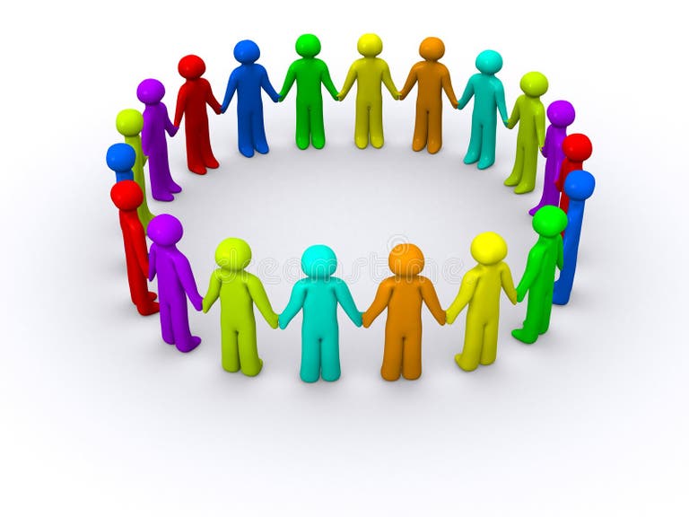 Circled of people stock illustration. Illustration of important - 5222666