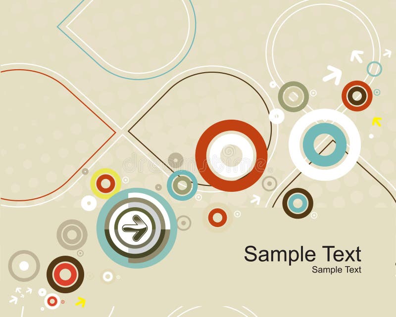 Circles Arrow Seamless Pattern Stock Vector - Illustration of colorful ...