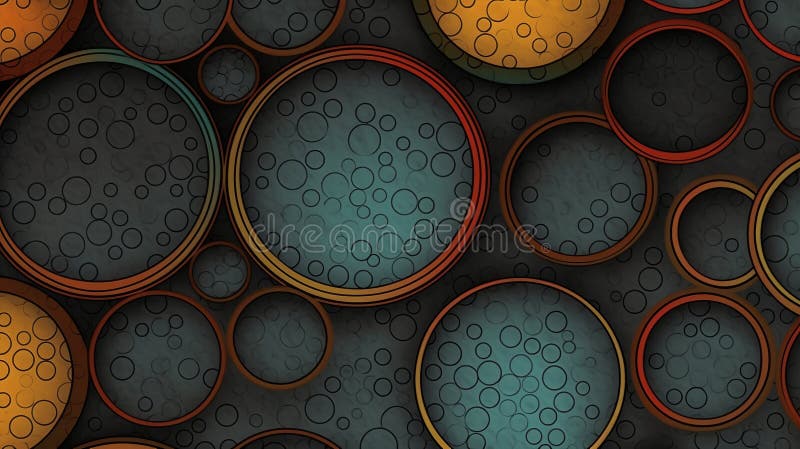 Circles Background in Modern Style on Colorful Background. Modern ...