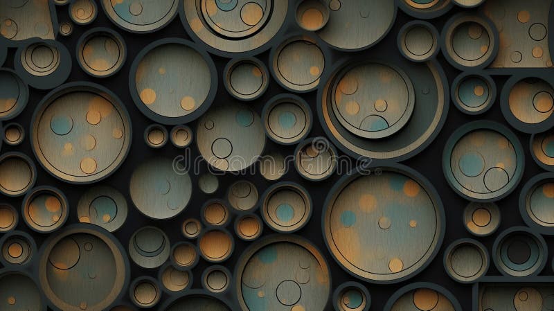 Circles Background in Modern Style on Colorful Background. Modern ...