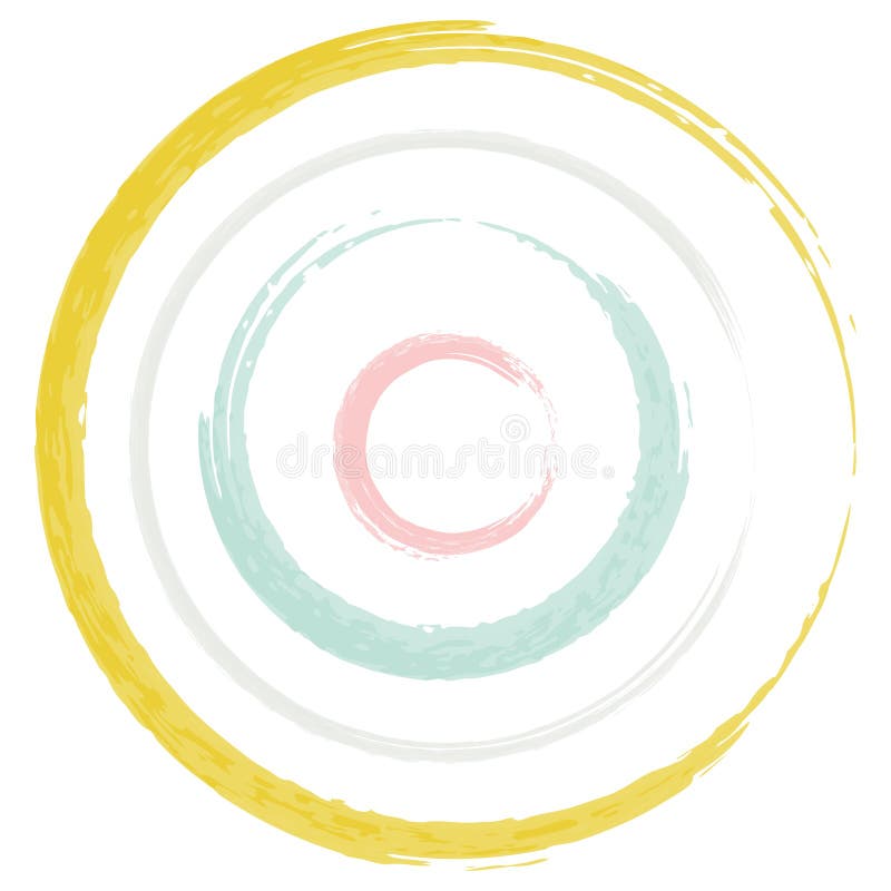 Circles Brush Pastel stock vector. Illustration of paint - 91201045