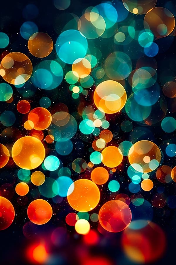 Circles, Bubbles and Lights, Abstract Colorful Texture Background ...