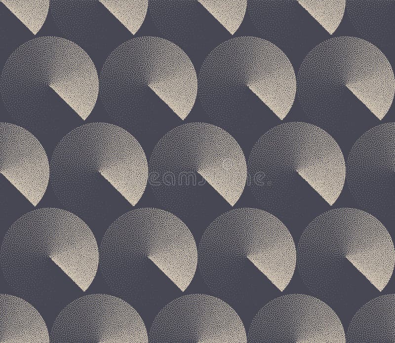 Circles Clockwise Gradient Seamless Pattern Vector Handdrawn Abstract Background Stock Vector ...