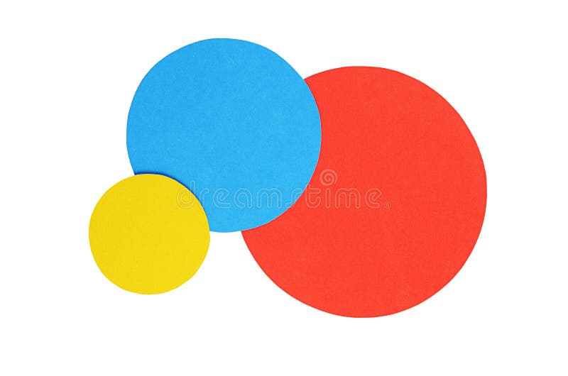 Circles Color Paper Isolated on White Stock Image - Image of background ...