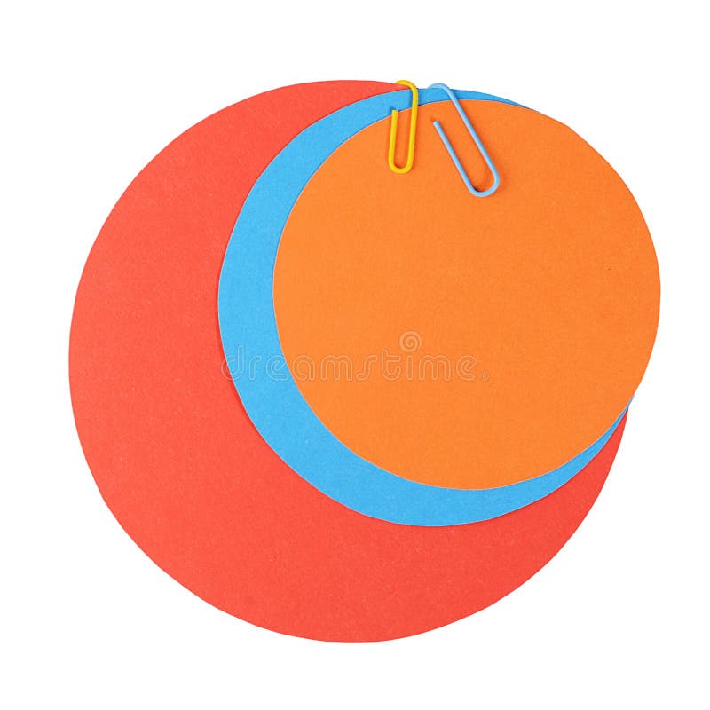 Circles Color Paper Isolated on White Stock Image - Image of empty ...
