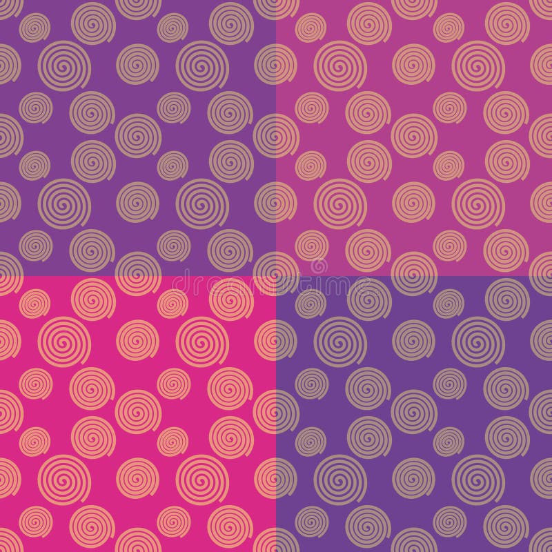 The Circles 4 Colours of Seamless Pattern Stock Vector - Illustration ...